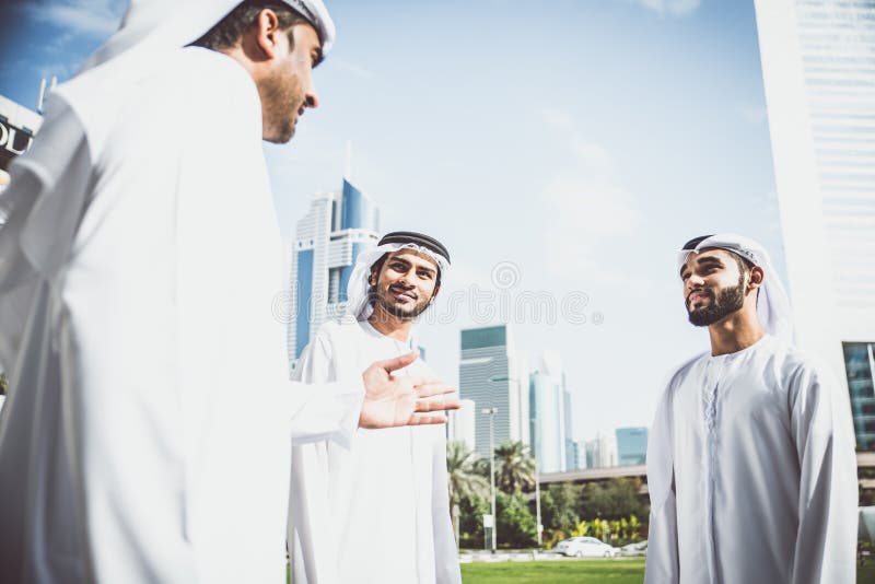 Arabic Business Men Spending Together Stock Photo - Image of emirates ...