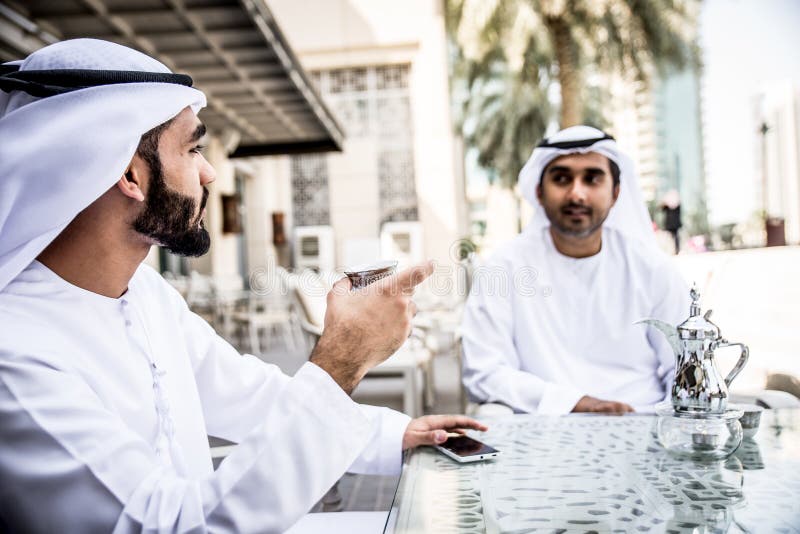 Arabic Business Men Spending Together Stock Image - Image of gulf ...