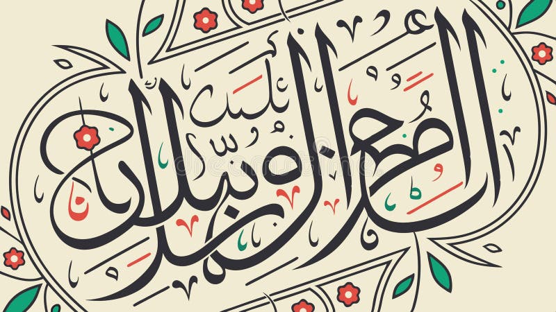 Arabic Calligraphy Design, Islamic Art and Cultural Script Vector ...