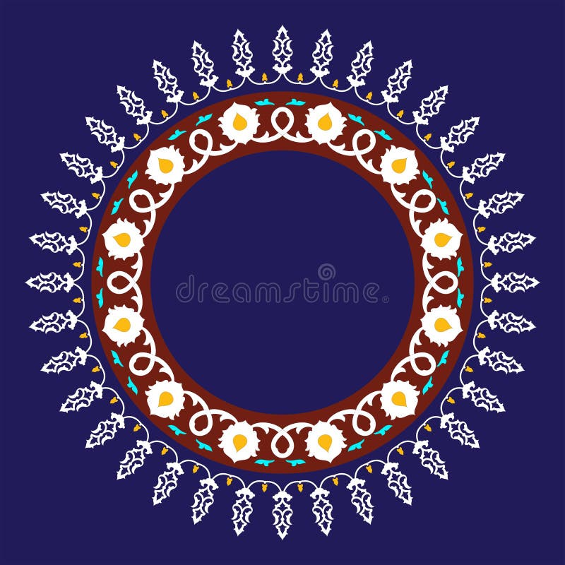 Arabic Calligraphys Geometrical Border Design in Circle 05 Stock Vector ...
