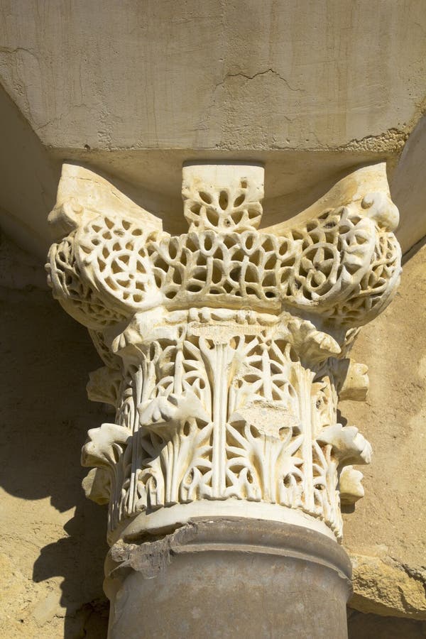 Arabic capitel. X century stock photo. Image of ancient - 25613438