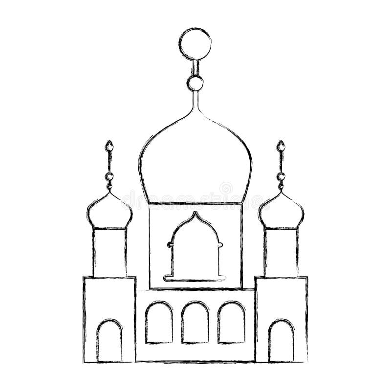 Arabic Castle Building Facade Stock Vector - Illustration of oriental ...