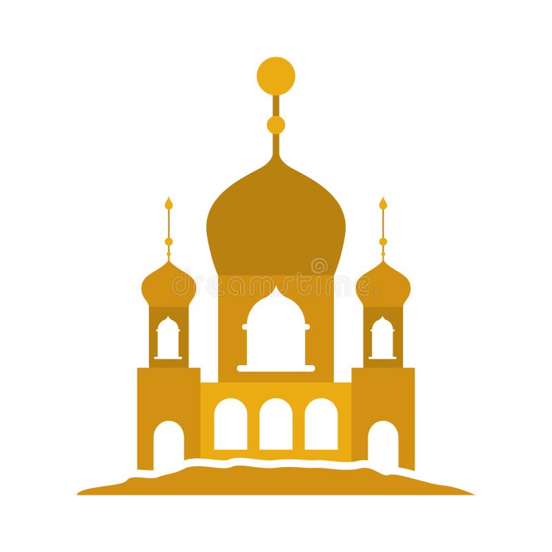 Arabic Castle Building Facade Stock Vector - Illustration of famous ...