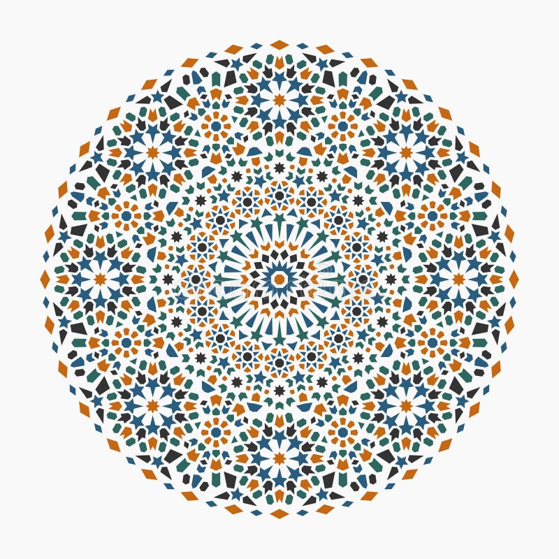 Arabic Circle Pattern. Round Template for Your Design Stock Vector ...