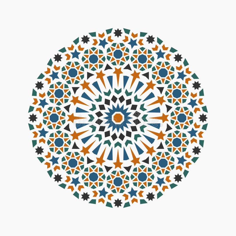 Arabic Circle Pattern. Round Template for Your Design Stock Vector ...