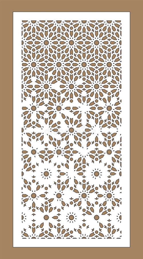 Arabic Cnc Vector Panel. Laser Cutting. Template for Interior Partition ...