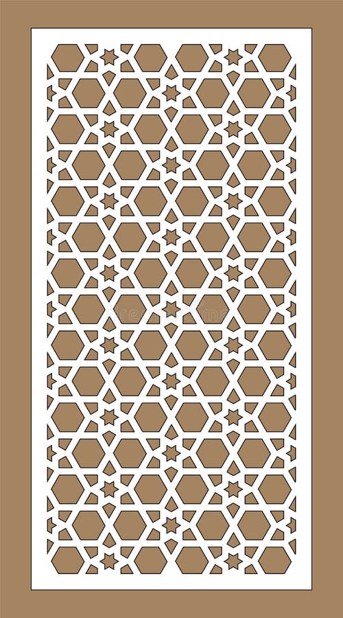 Arabic Cnc Vector Panel. Laser Cutting. Template for Interior Partition ...