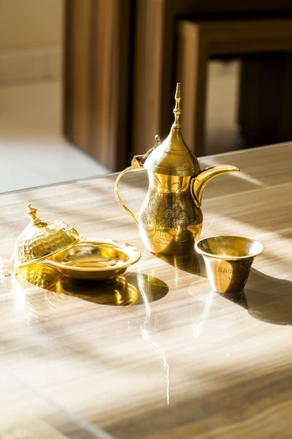 Arabic coffee pot `Dallah` stock photo. Image of abstract - 115808338