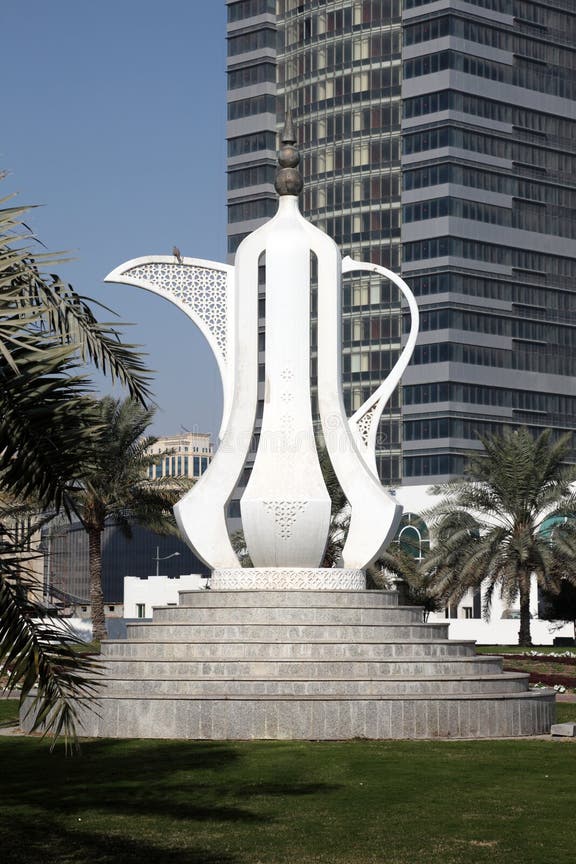 Arabic coffee pot, Doha stock image. Image of white, doha - 23002547