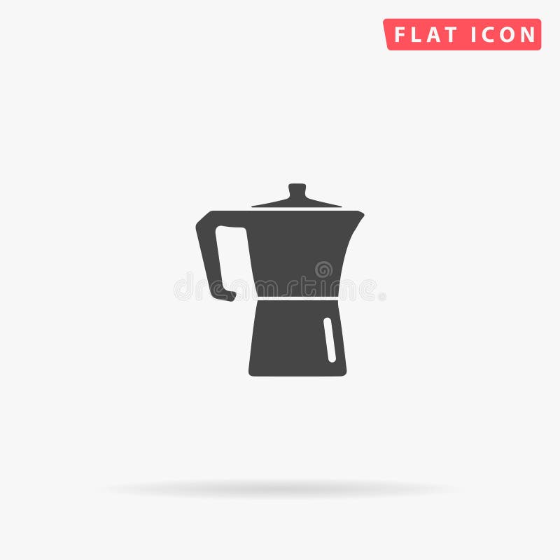 Arabic Coffee Pot Flat Vector Icon Stock Vector - Illustration of ...