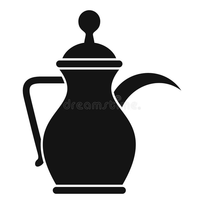 Arabic Coffee Pot Icon, Simple Style Stock Vector - Illustration of ...