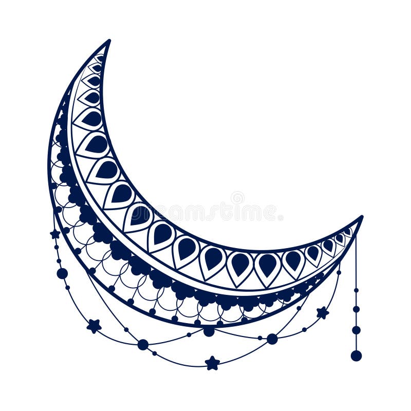 Arabic crescent moon stock vector. Illustration of ramadan - 273902930