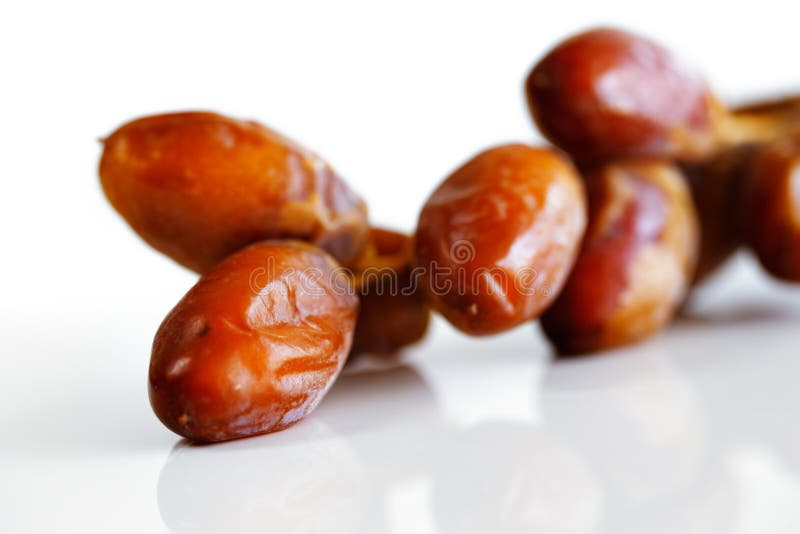 Arabic Dates Shot on a White Background Stock Image - Image of macro ...