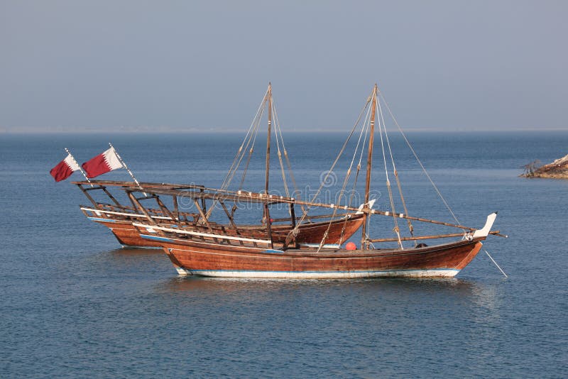 Dhow, Traditional Fishing Boat of Bahrain Stock Image - Image of dhow ...