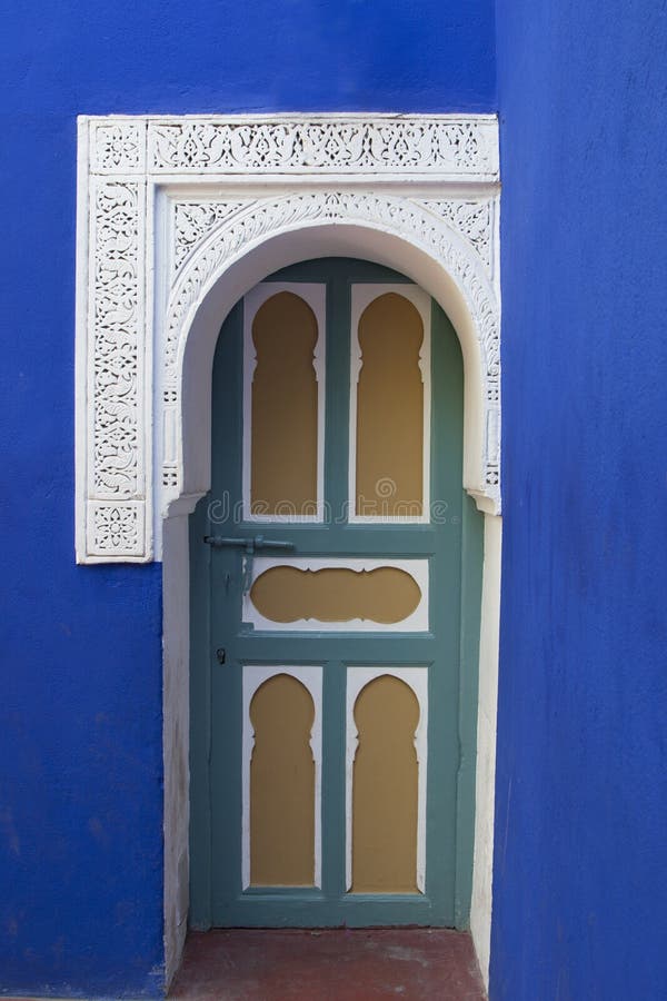 Arabic door 2 stock photo. Image of facade, blue, architecture - 65362936
