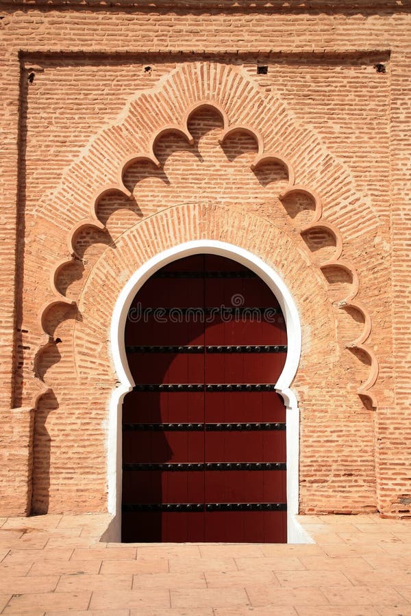 Arabic Door in Koutubia Mosque Stock Image - Image of afirica, entrance ...