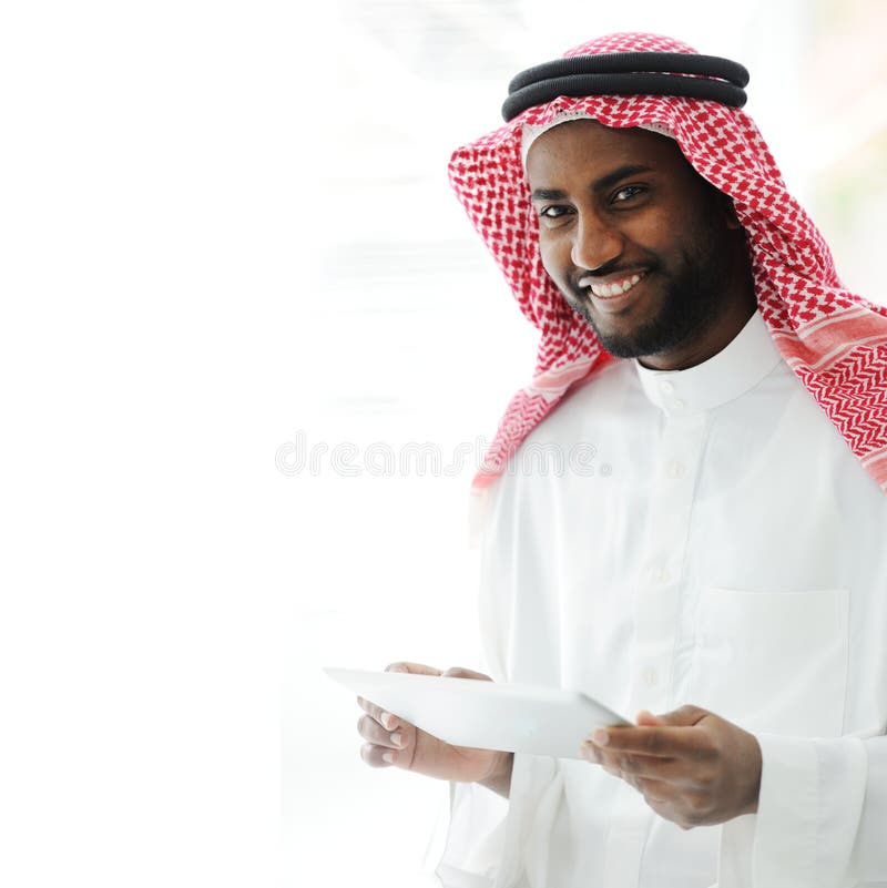 Arabic person smiling stock image. Image of headdress - 29794145