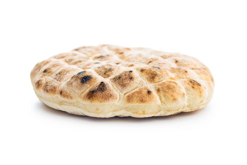 Arabic Flat Pita Bread Isolated on White Background Stock Photo - Image ...