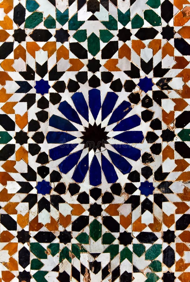 Arabic Floral Marble Mosaic Tile Texture Stock Image - Image of mosaic ...