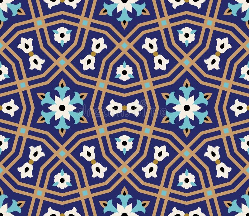 Arabic Floral Seamless Pattern. Traditional Islamic Background Stock ...
