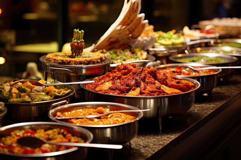 Arabic food buffet stock image. Image of lunch, plate - 307185489