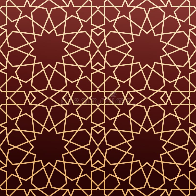 Arabic Geometric Art, Seamless Pattern Stock Vector - Illustration of ...