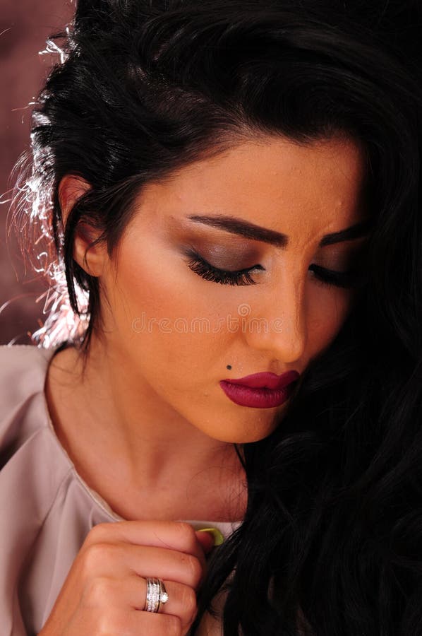 Arabic Girl stock photo. Image of beautiful, lips, female - 28744112