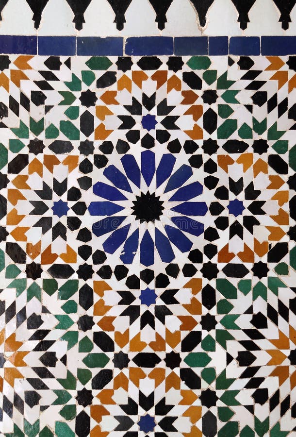 Arabic glazed tiles stock image. Image of historical - 32739553