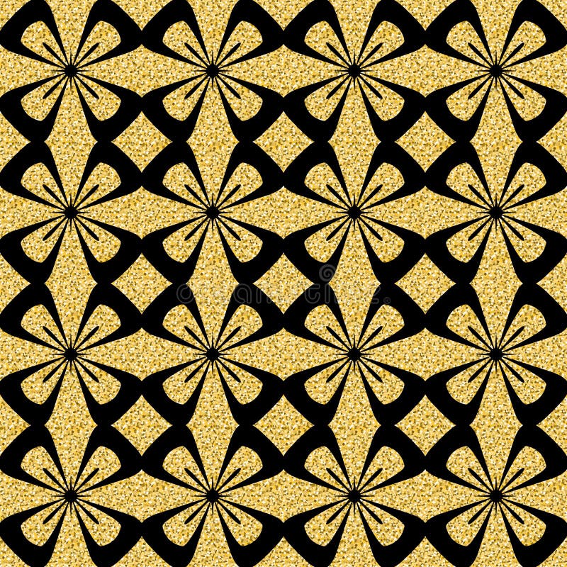 Arabic Glitter Pattern in Gold, Seamless Pattern Shimmer Sparkling ...