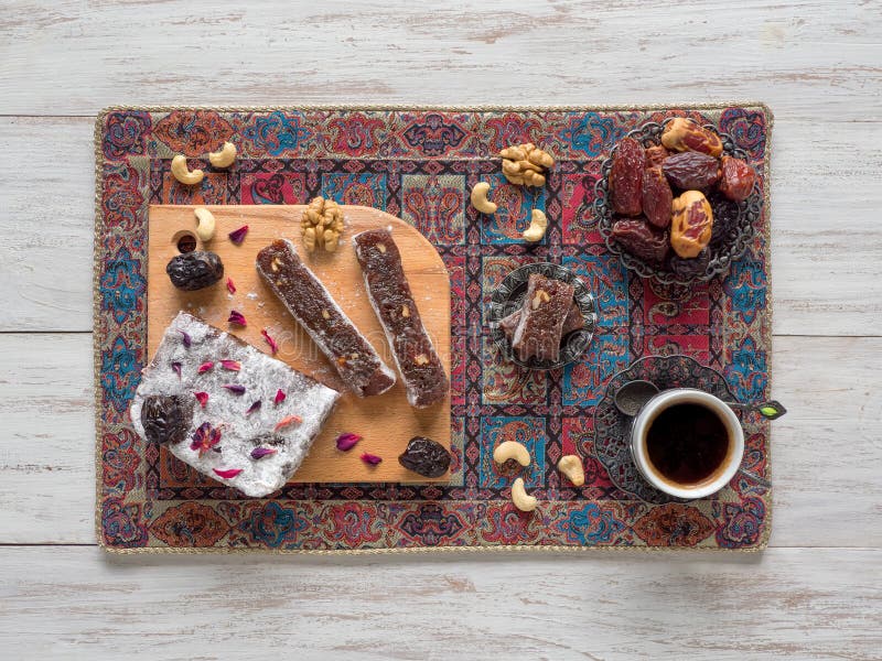 Arabic Homemade Sweets. Marmalade of Dates Stock Photo - Image of ...