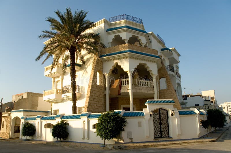 Arabic House at Sunrise, Horizontal Stock Photo - Image of residential ...