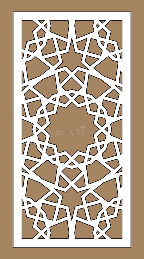 Islamic Laser Pattern. Decorative Vector Panel for Laser Cutting Stock ...