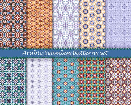 Arabic Islamic Seamless Pattern Set. Vector Eps10 Stock Vector ...