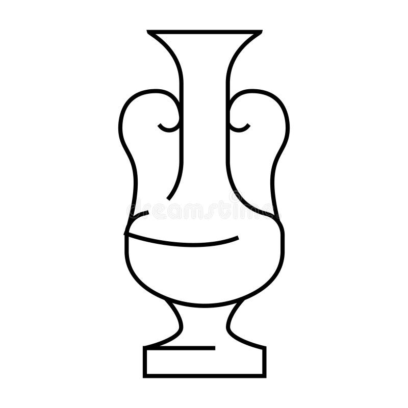 Arabic Jug Container Line Icon Vector Illustration Stock Vector ...