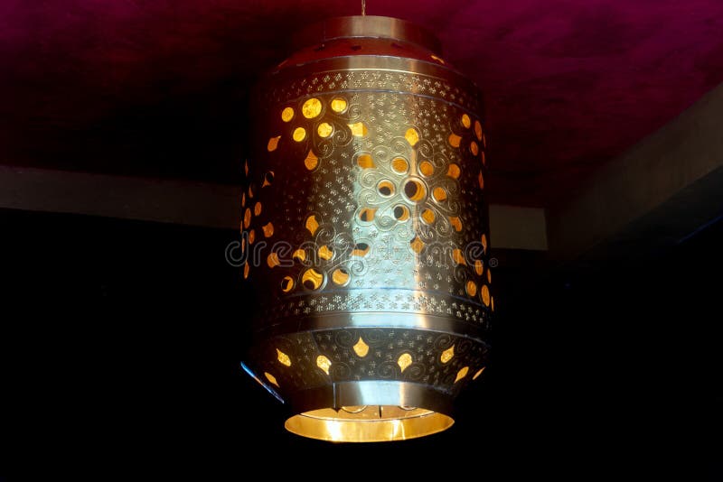 Arabic lamp on black stock image. Image of design, holy - 116153143
