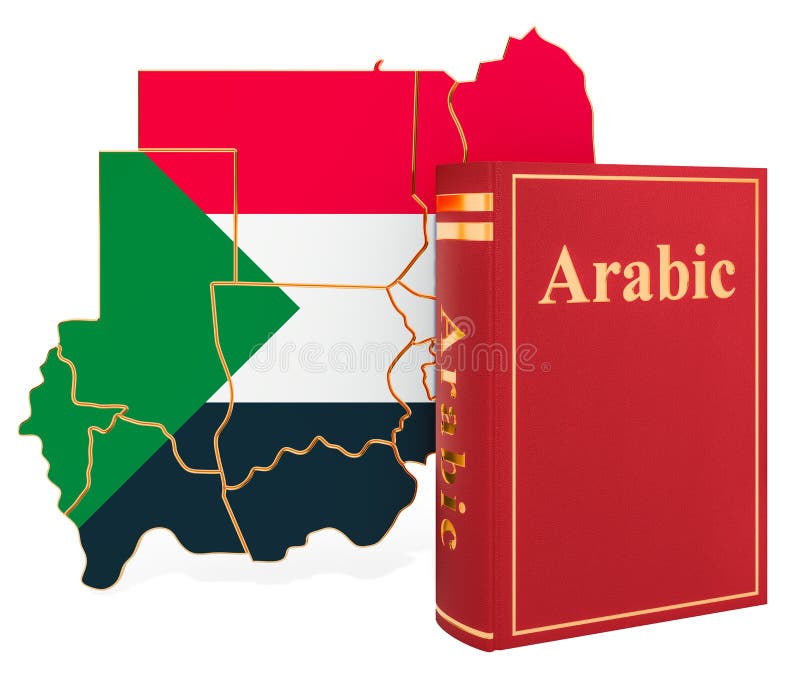 Arabic Language Book with Map of Saudi Arabia, 3D Rendering Stock ...