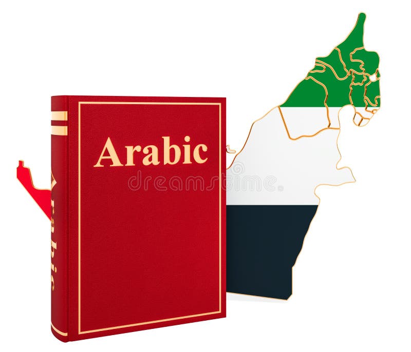 Arabic Language Book with Map of Syria, 3D Rendering Stock Illustration ...