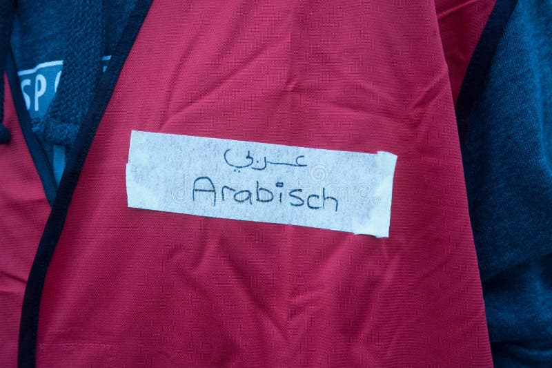 The Arabic Language, Writing and Reading in Arabic Stock Image - Image ...