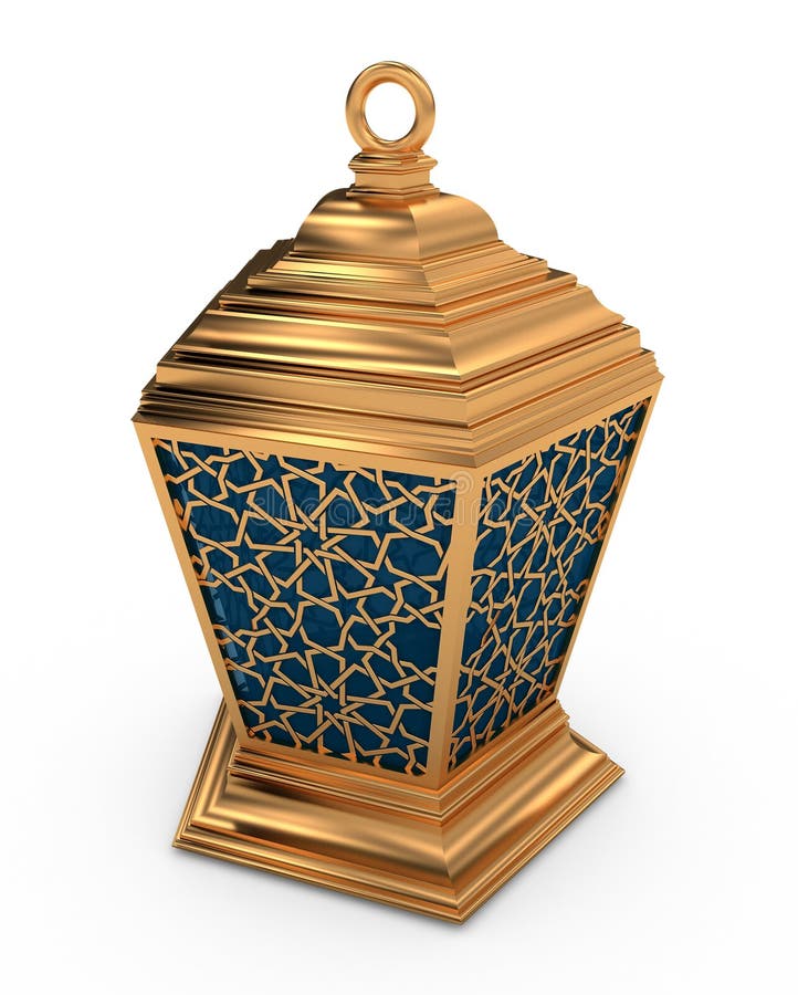 Arabic Lantern with Arabesque Pattern Stock Illustration - Illustration ...