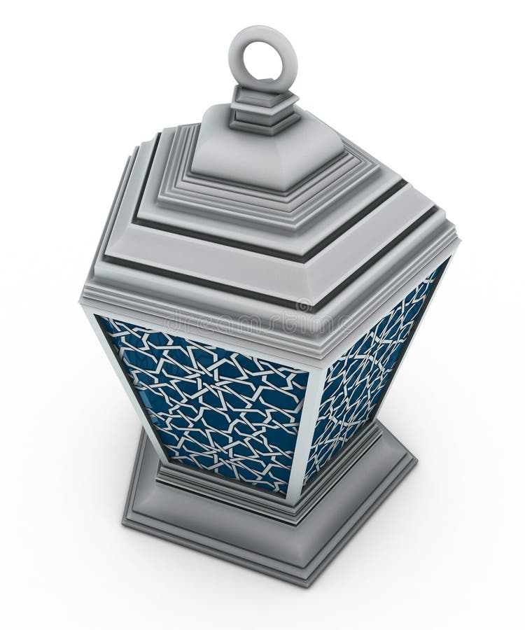 Arabic Lantern with Arabesque Pattern Stock Illustration - Illustration ...