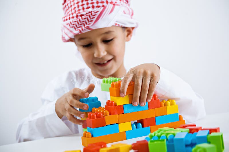 Arabic little boy playing stock photo. Image of happy - 41325902