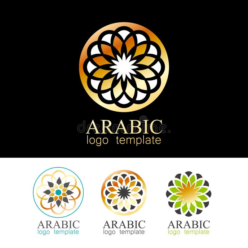 Arabic_logo_template vektor illustrationer. Illustration av fläck ...