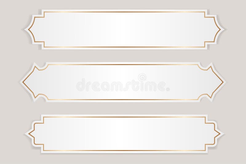 Arabic Luxury Golden Border. Isolated Collection Ramadan Design Element ...