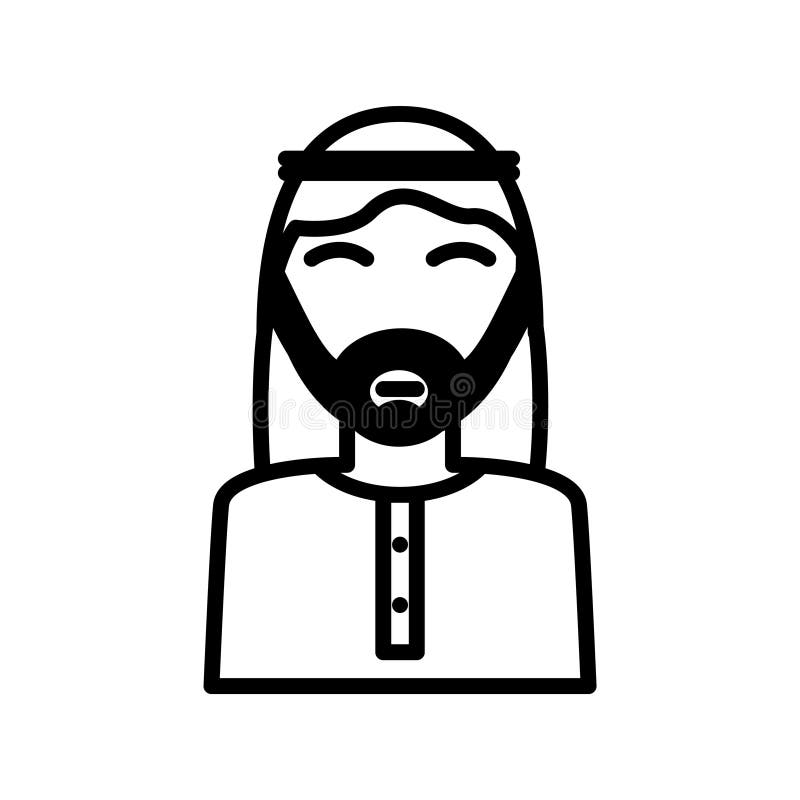 Arabic Man Icon, Illustration Stock Vector - Illustration of clothes ...