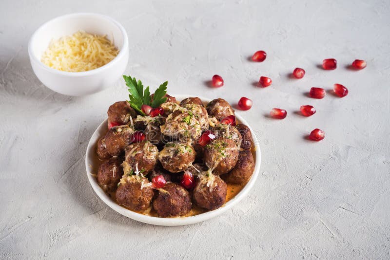 Arabic Meatballs with Bulgur. View from the Top. Stock Photo - Image of ...