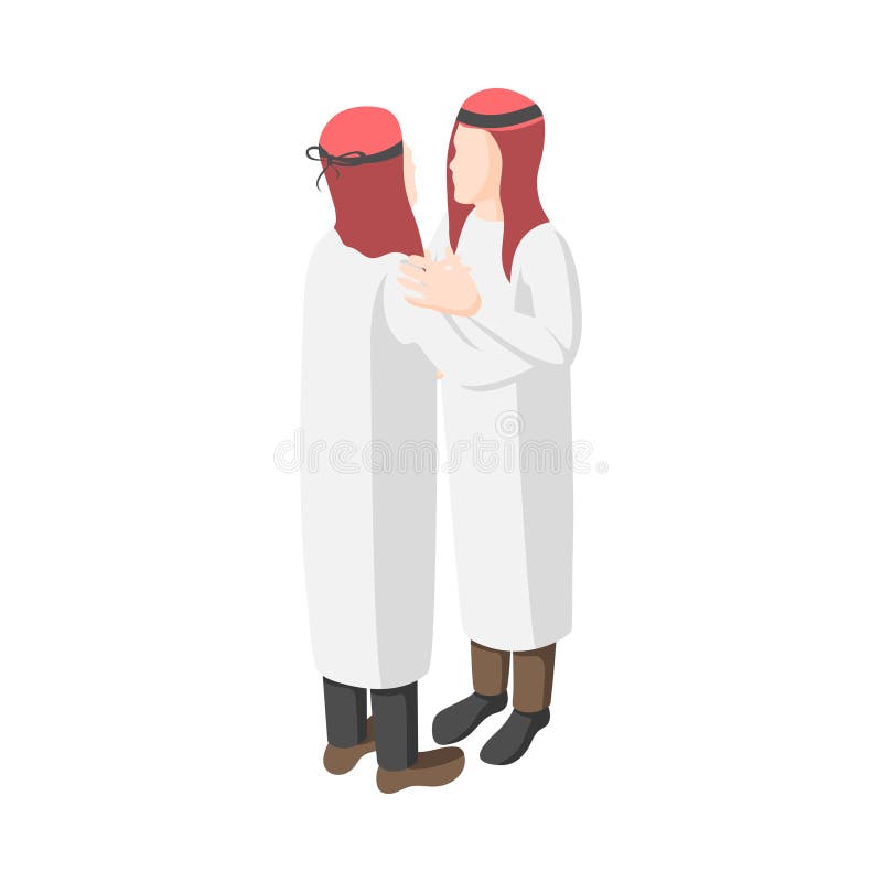 Arabic Men Greeting stock vector. Illustration of respect - 275525130