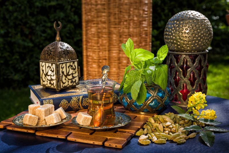 Arabic mint tea stock photo. Image of hospitality, cardamom - 39261286