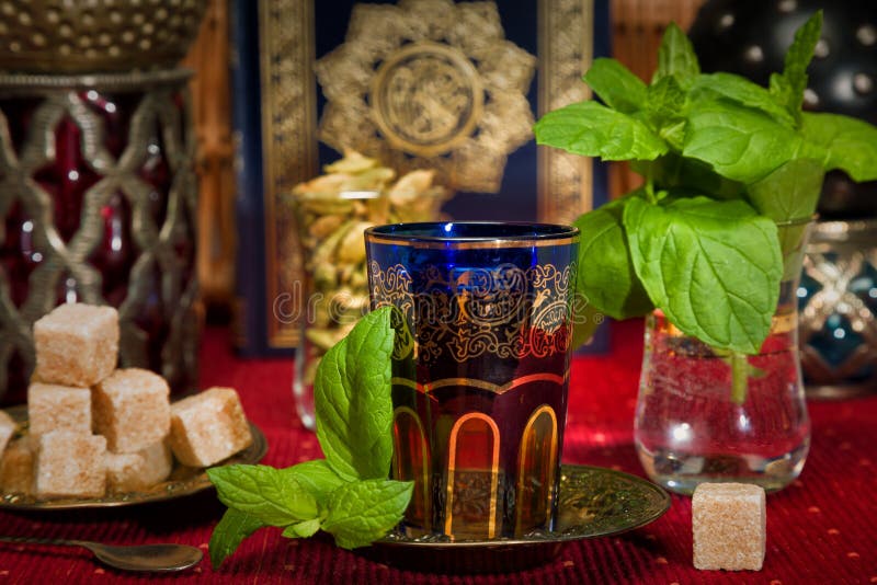 Arabic mint tea stock image. Image of africa, east, ethnic - 39238227