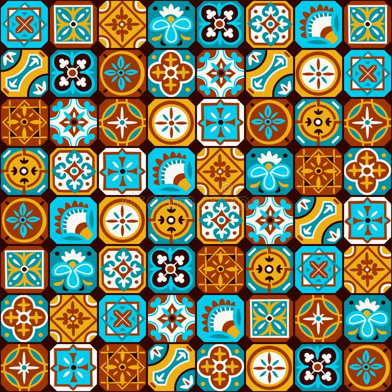 Arabic mosaic pattern stock vector. Illustration of mosaic - 107464032