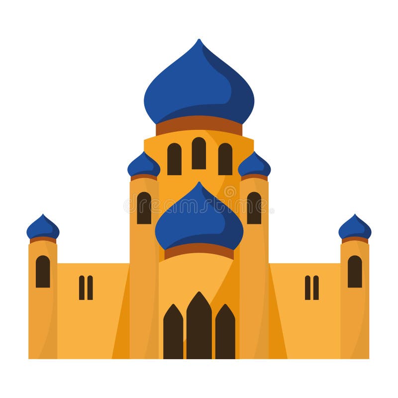 Arabic mosque palace stock vector. Illustration of heritage - 244809188